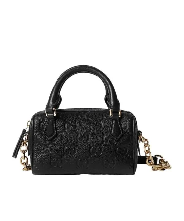 Gucci Gg Emblem Mini Boston Bag