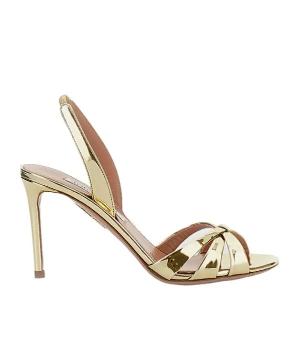 AQUAZZURA 85mm Slingback Knotted Pumps - Nude
