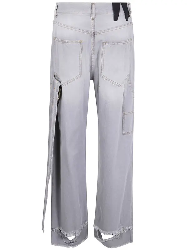 DARKPARK Belt Adorned Loose Fit Denim