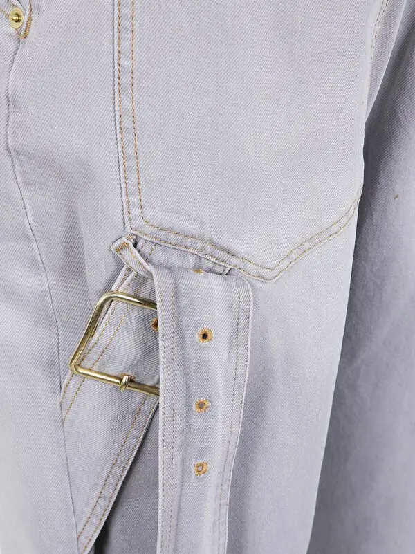 DARKPARK Belt Adorned Loose Fit Denim