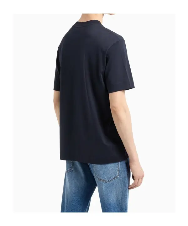 Emporio Armani Logo-raised Jersey T-shirt - Black
