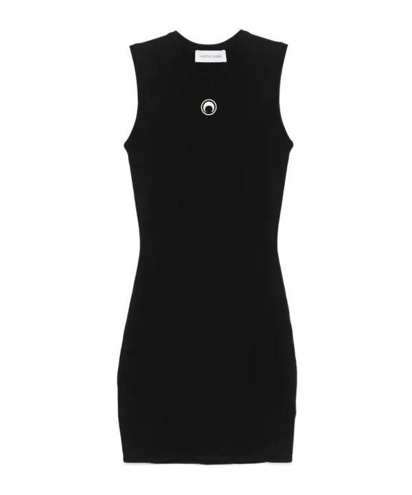 MARINE SERRE Crescent Moon Sleeveless Mini Dress