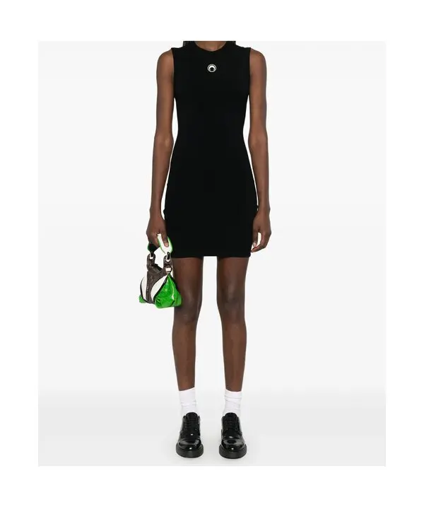 MARINE SERRE Crescent Moon Sleeveless Mini Dress