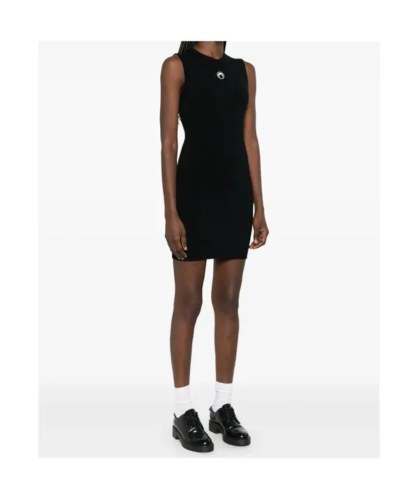 MARINE SERRE Crescent Moon Sleeveless Mini Dress