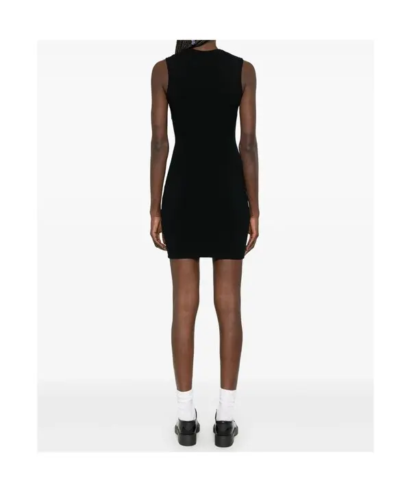 MARINE SERRE Crescent Moon Sleeveless Mini Dress