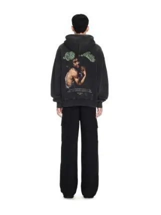 Off-White Graphic Printed Drawstring Hoodie