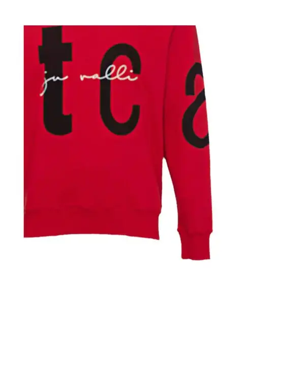 Just Cavalli Round Neck Logo Sweater - Red