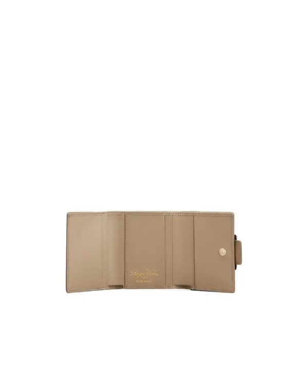 ROGER VIVIER Belle Vivier Wallet In Leather - Beige