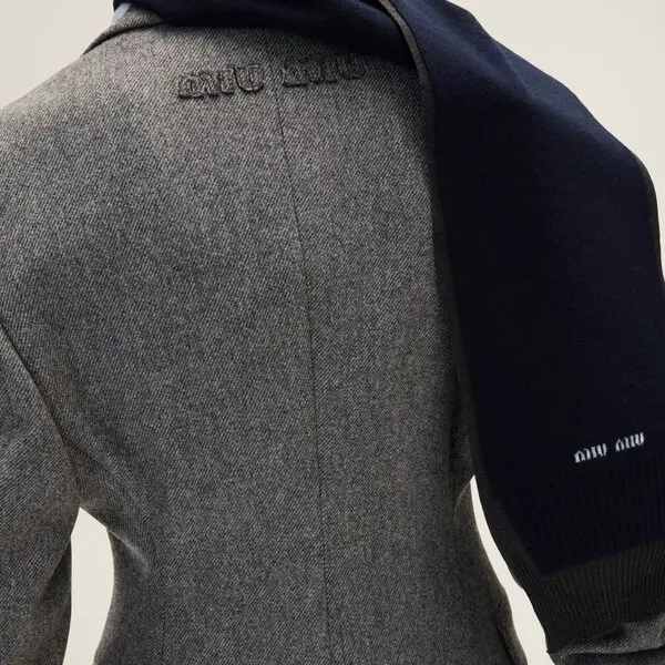 Miu Miu Single-breasted Wool Jacket With Notched Lapels