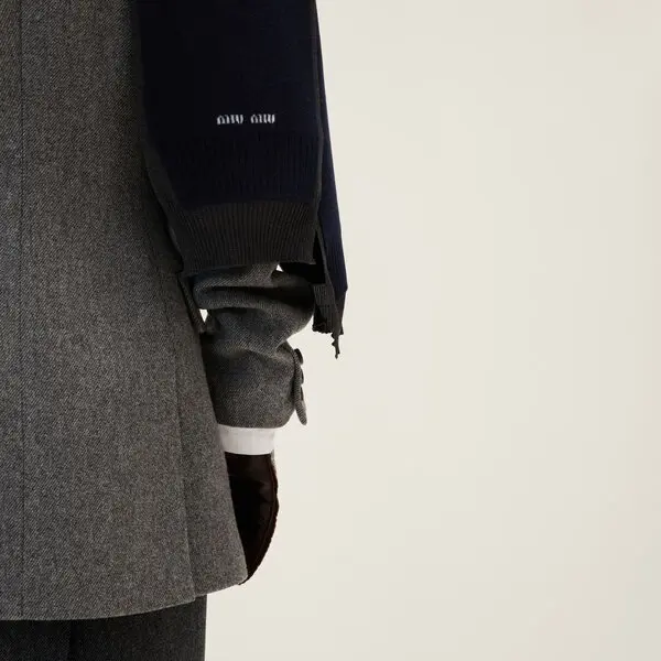 Miu Miu Single-breasted Wool Jacket With Notched Lapels
