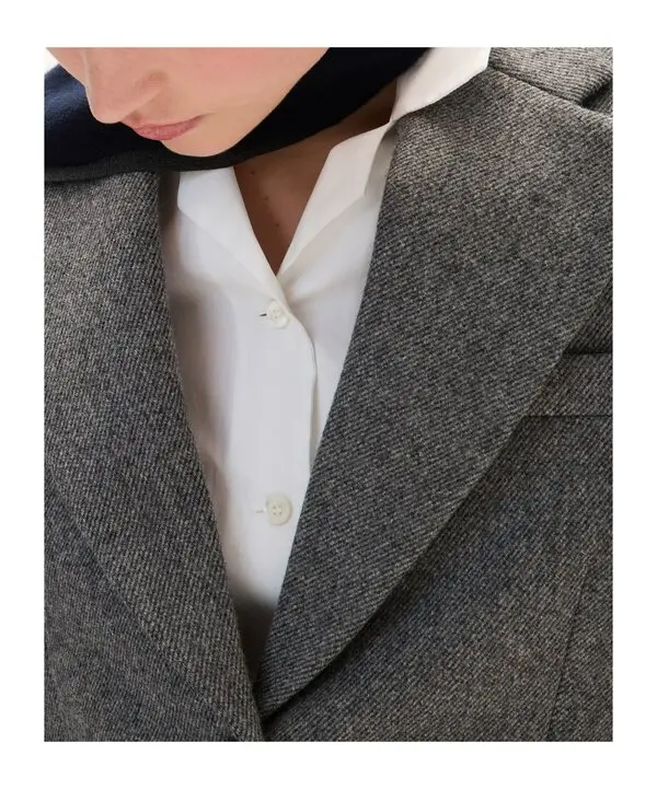 Miu Miu Single-breasted Wool Jacket With Notched Lapels