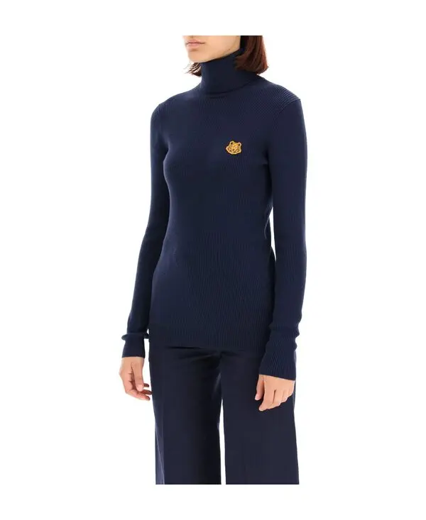 Kenzo Tiger Embroidered Turtleneck Jumper
