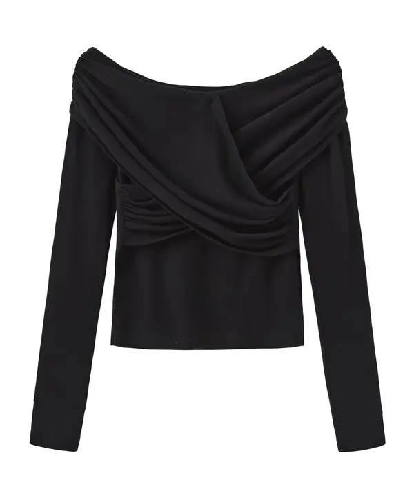 Marissa Chiara Long Sleeve Draped Top