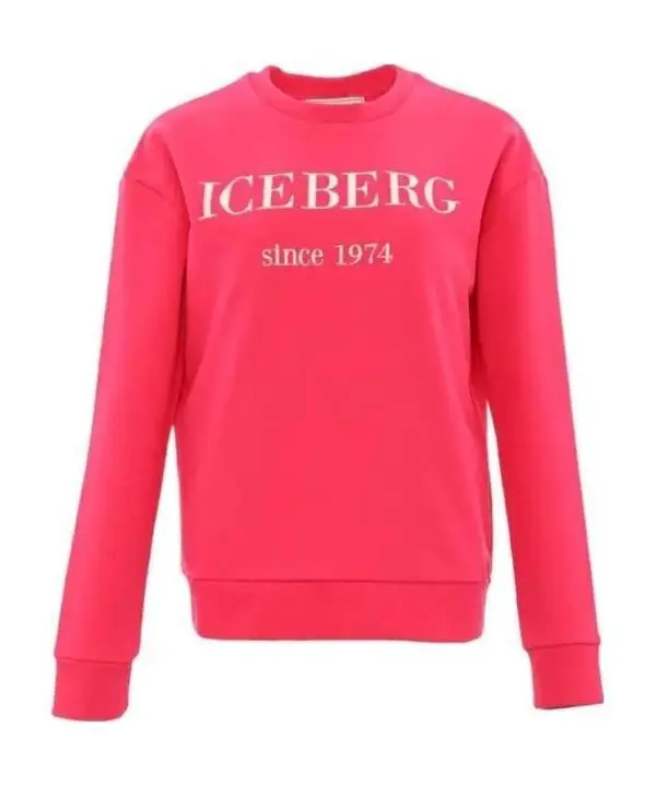 Iceberg Round Neck Pullover With Front Pattern Printing