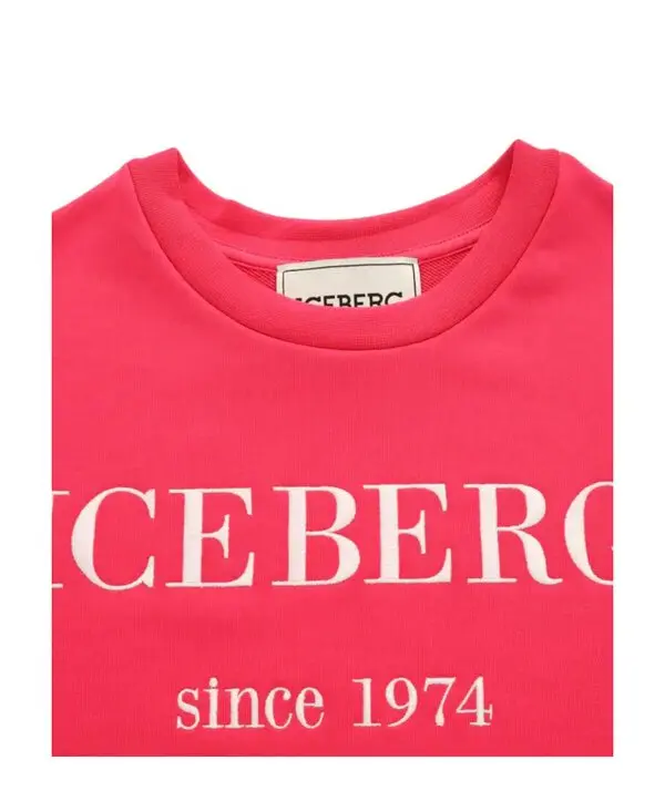 Iceberg Round Neck Pullover With Front Pattern Printing