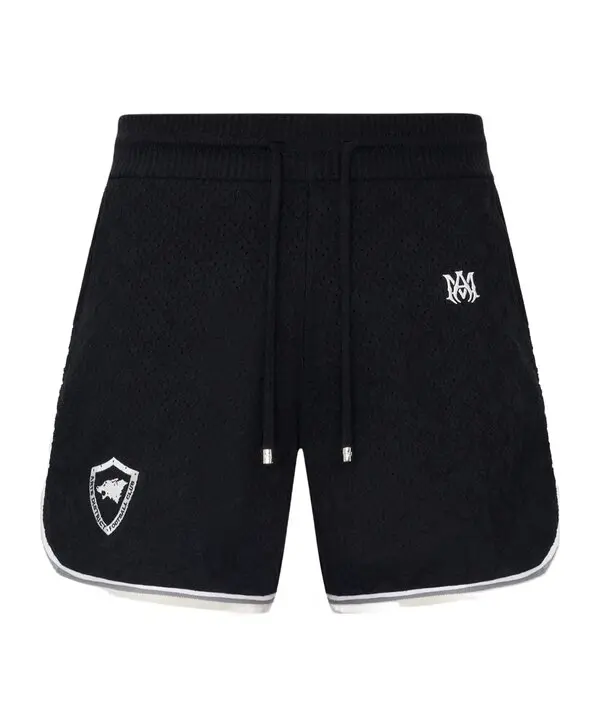 Amiri Drawstring Shorts With Embroidered Logo - Black