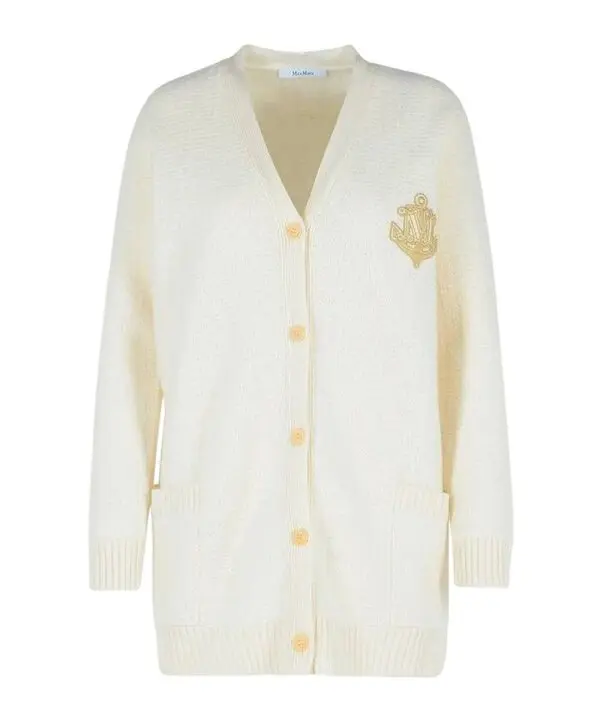 Max Mara V-neck Long-sleeved Sweater With Pockets - No