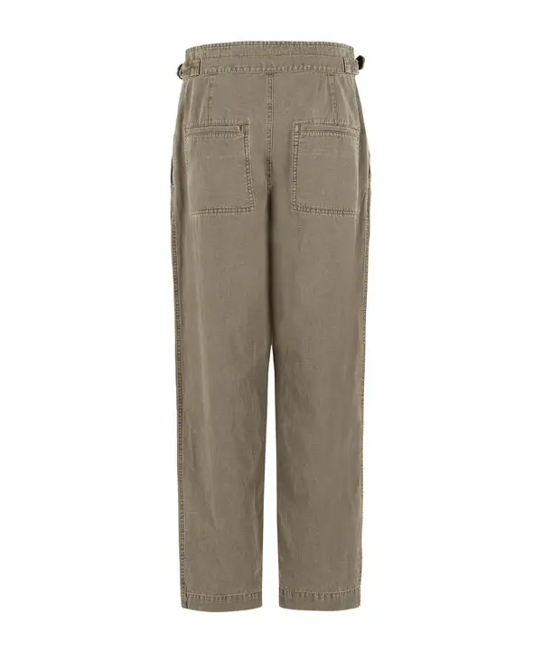 Isabel Marant Étoile Straight-leg Trousers With Elasticated Waist - Gray