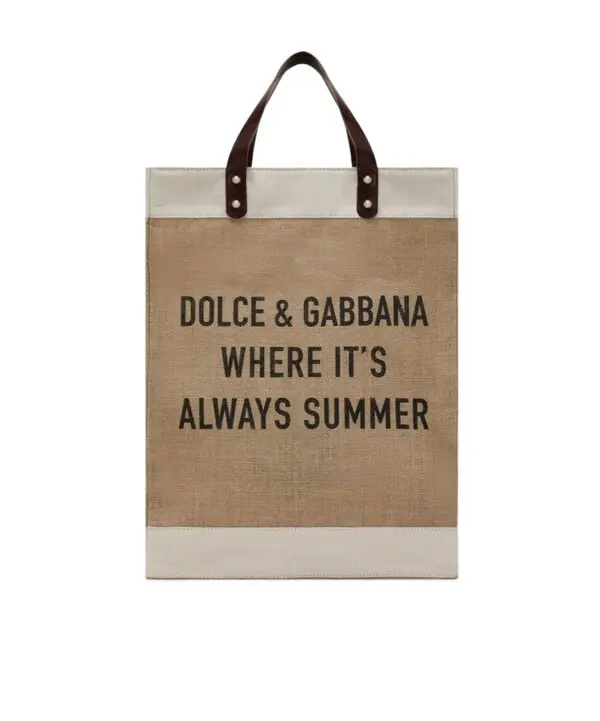 Dolce & Gabbana Logo Tote Bag - Brown