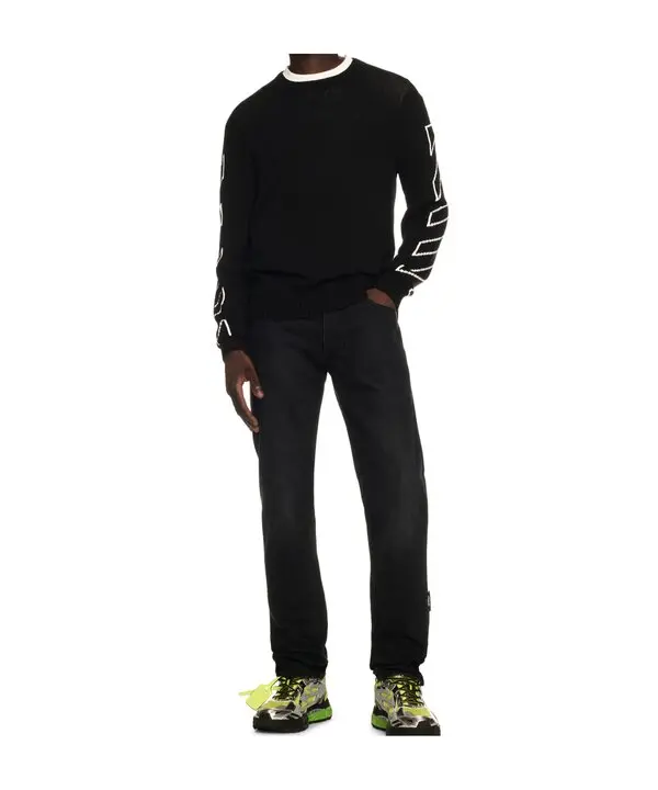 Off-White Logo Plaque Skinny Jeans - Black