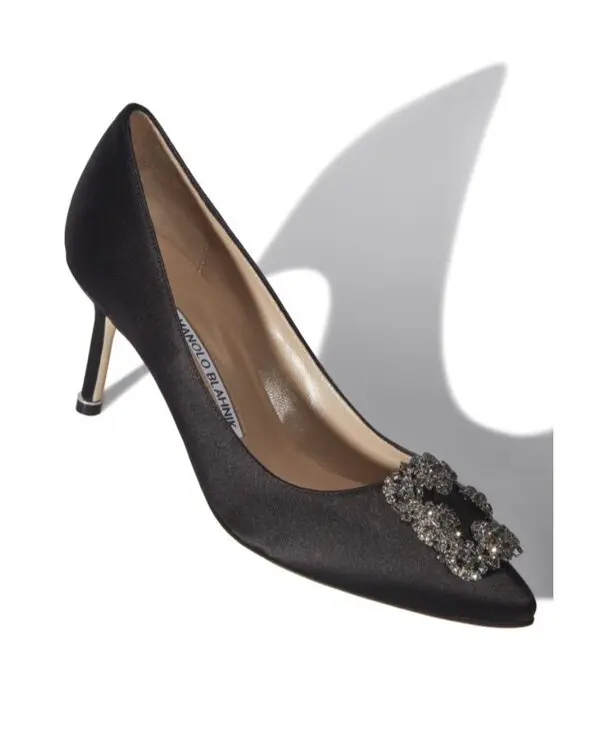 Manolo Blahnik Hangisi 70 Gemstone Buckle Pointed-toe Pumps