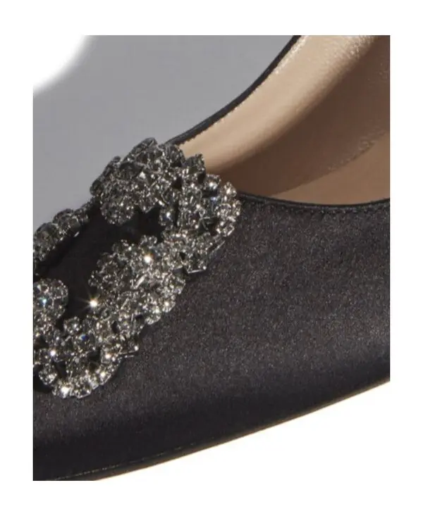 Manolo Blahnik Hangisi 70 Gemstone Buckle Pointed-toe Pumps