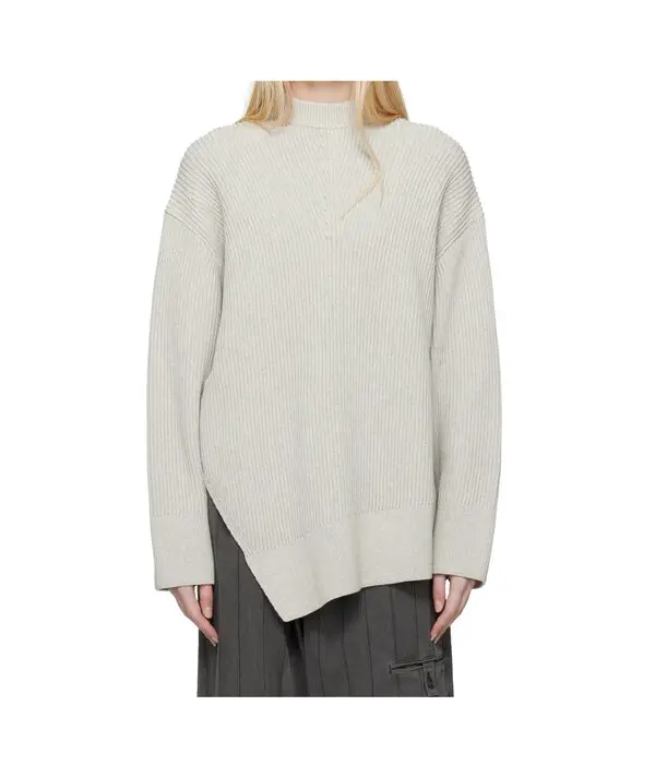 Studio Nicholson Asymmetrical Hem Knit Sweater