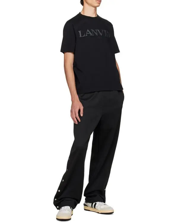 LANVIN Logo Embroidered Crewneck T-shirt