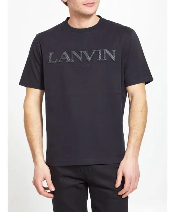 LANVIN Logo Embroidered Crewneck T-shirt