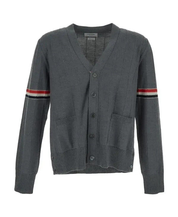 Thom Browne Striped Buttoned Cardigan
