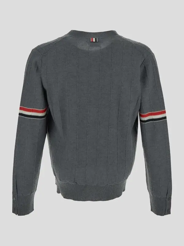 Thom Browne Striped Buttoned Cardigan