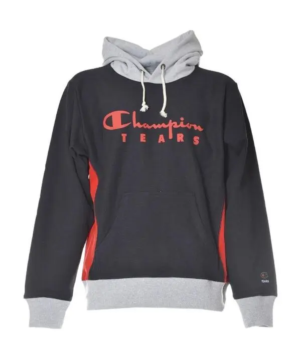 Champion Logo Print Hoodie - Black