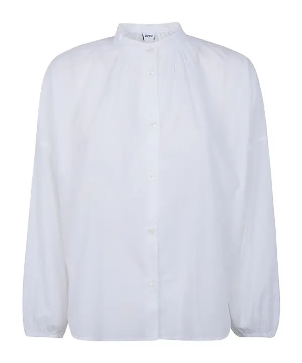 Aspesi Gathered Stand-collar Blouse