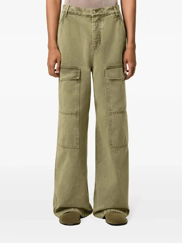 AMI Paris Wide-leg Cargo Jeans - Gray