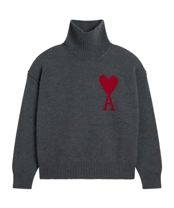 Ami Turtleneck Sweater - Black
