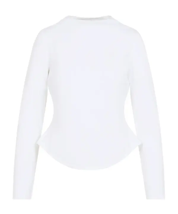Alaïa Long-sleeved T-shirt With Boat Neckline - No