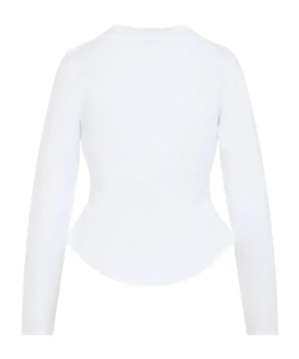 Alaïa Long-sleeved T-shirt With Boat Neckline - No