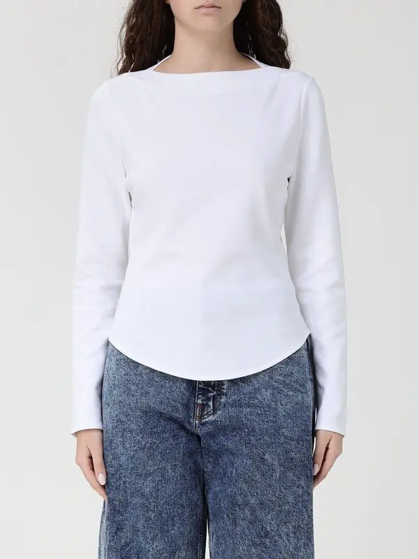 Alaïa Long-sleeved T-shirt With Boat Neckline - No