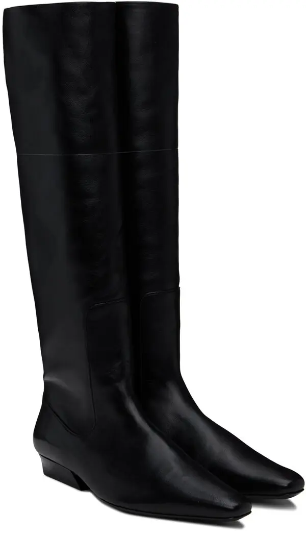 Staud Knee-high Pointed-toe Leather Boots