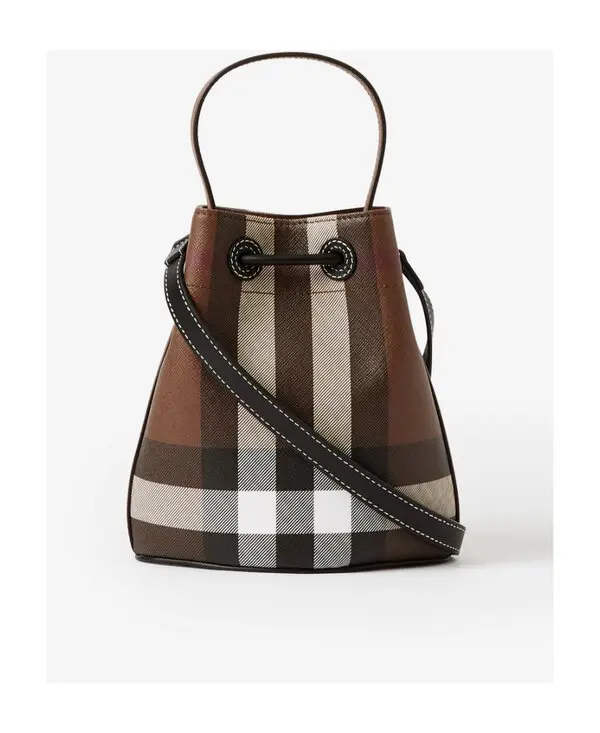 Burberry Mini Tb Drawstring Bucket Bag