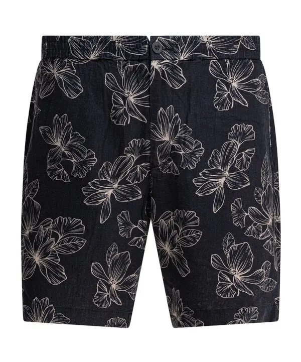 Vince Floral Pattern Shorts - Black