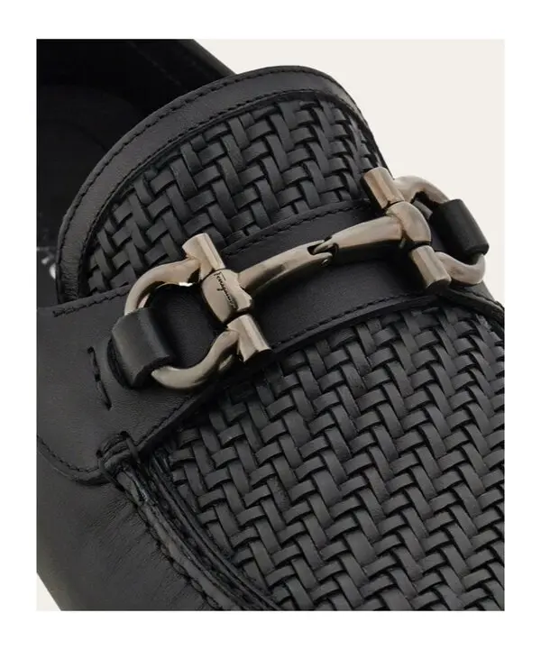 FERRAGAMO Penny Driver Loafers - Black