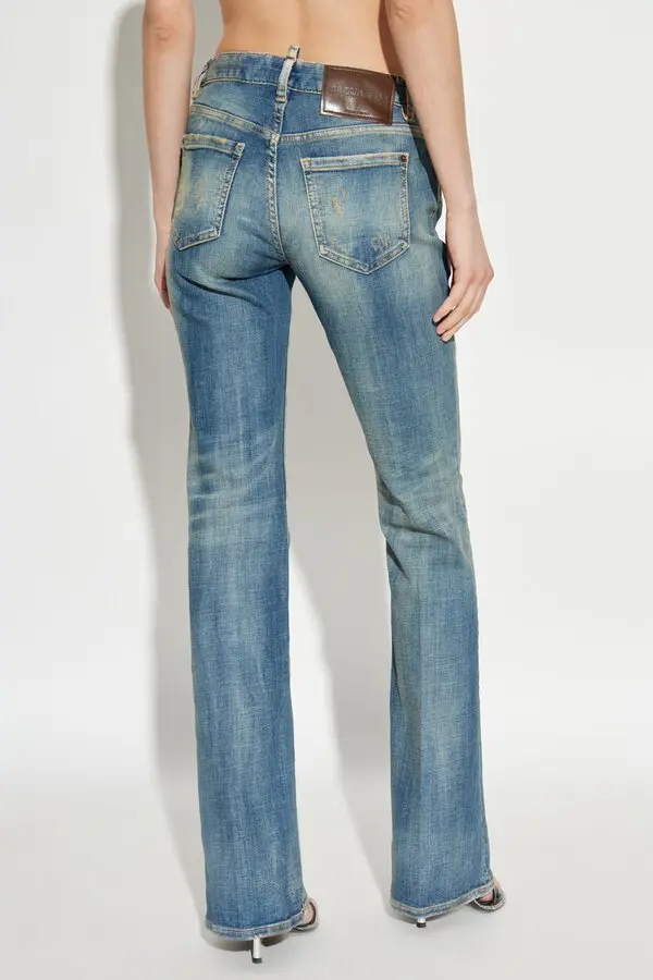 Dsquared2 Medium Waist Flared Jeans - Blue
