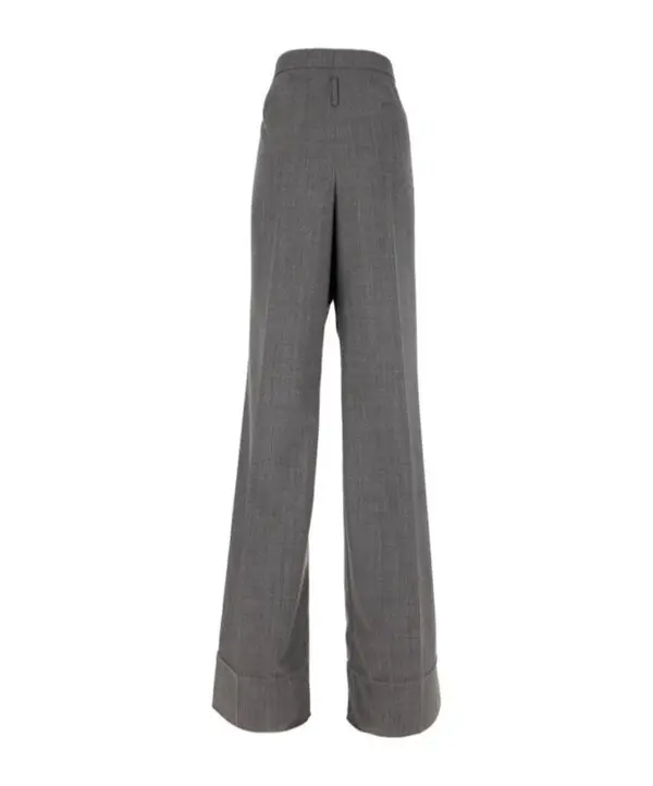 Prada Belted Blend Trousers - Slate Grey