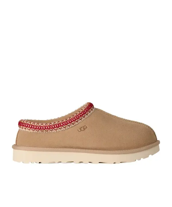 UGG Tasman Ii Embossed Logo Slippers - Sand/deep Cherry