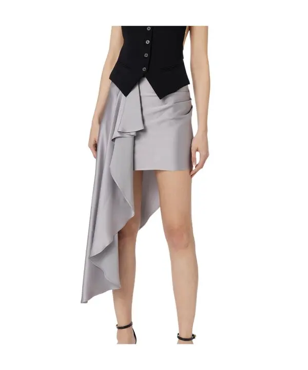Elisabetta Franchi Asymmetrical Draped Mini Skirt
