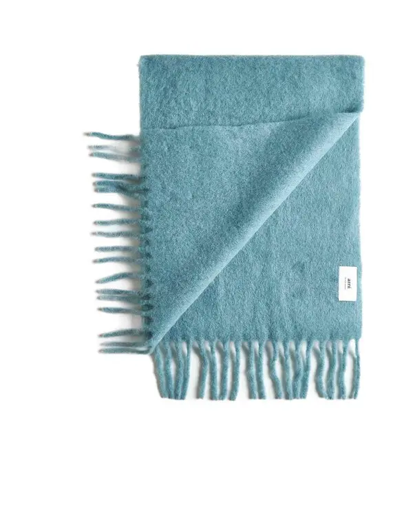 Ami Fringed Scarf - Blue