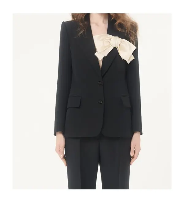 Valentino Garavani Long-sleeved Jacket With Bow Detail