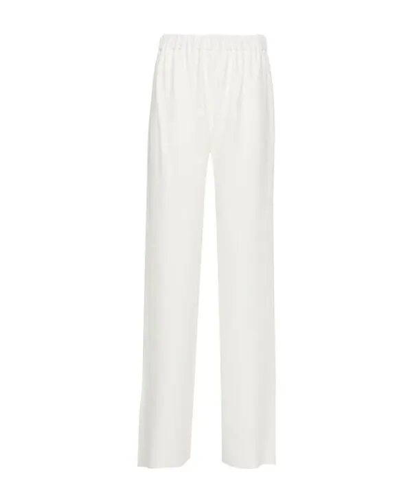 Valentino Garavani High Waist Wide Leg Trousers - Ivory White