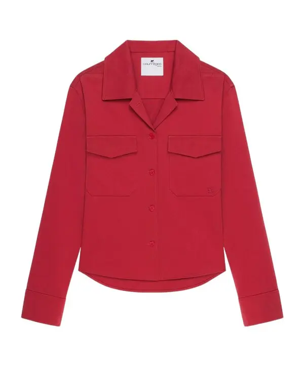 COURREGES Courrèges Utility Shirt With Asymmetrical Hem - Ruby